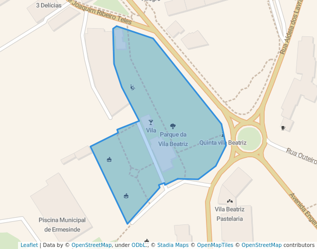 Parque da Vila Beatriz in Ermesinde | Map and Routes