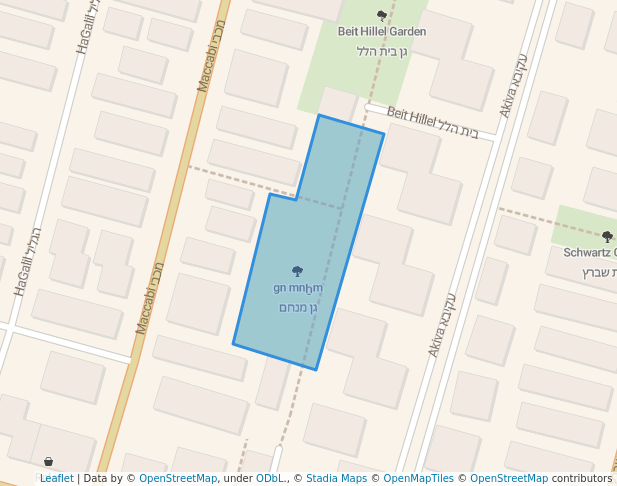 גן מנחם in Ra'anana | Map and Routes