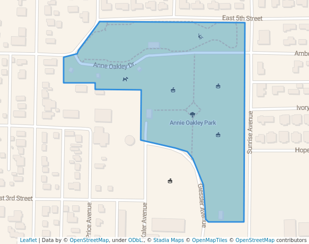 Annie Oakley Park in Oakley | Map and Routes