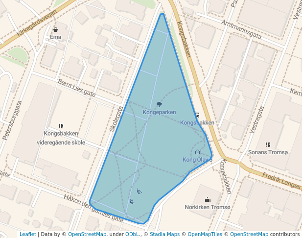 Kongeparken in Tromsø | Map and Routes