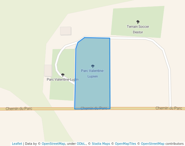 Parc Valentine-Lupien in Rouyn-Noranda | Map and Routes