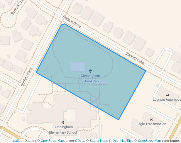 Cunningham School Park in Austin | Map and Routes