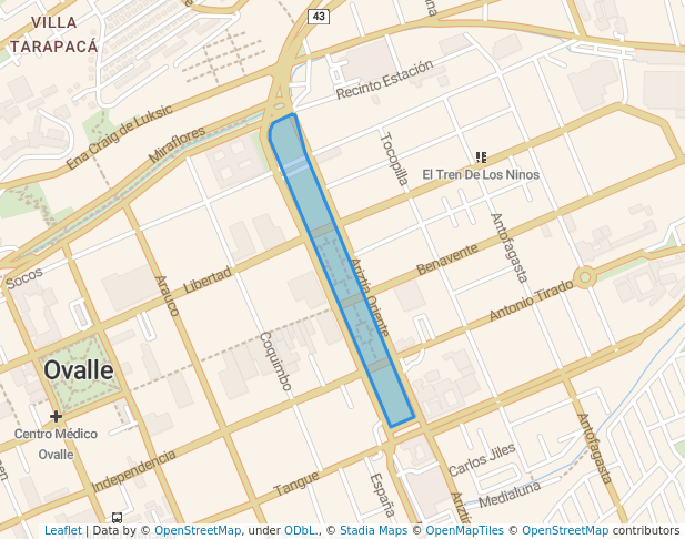 Alameda Ariztia in Ovalle | Map and Routes