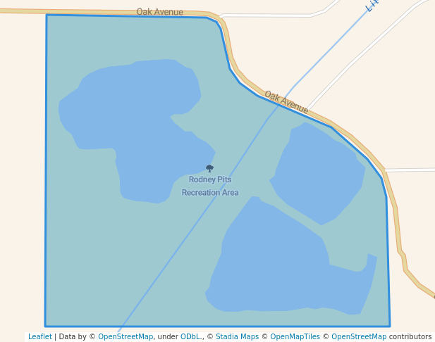 Rodney Pits Recreation Area in Rodney | Map and Routes