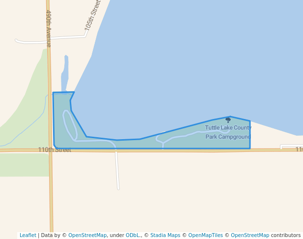 Tuttle Lake County Park Campground in Dolliver | Map and Routes