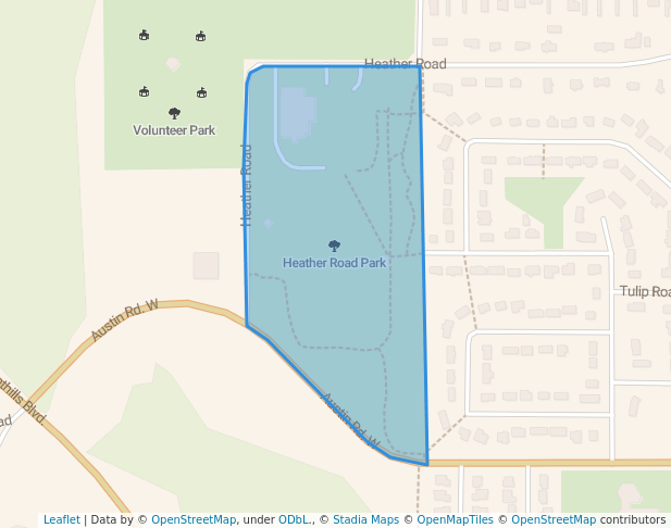 Heather Road Park in Prince George | Map and Routes
