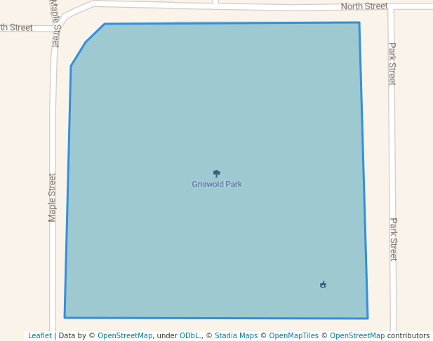 Griswold Park in Griswold | Map and Routes