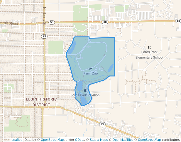 Lords Park in Elgin | Map and Routes
