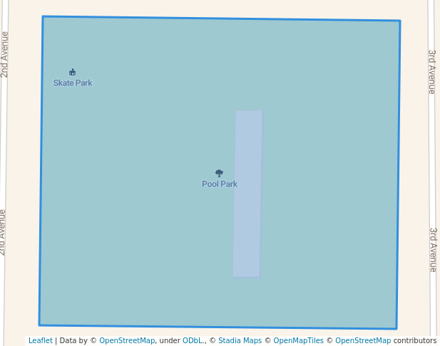 Pool Park in Le Mars | Map and Routes
