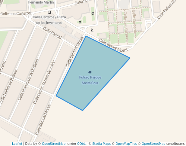 Futuro Parque Santa Cruz in San José de la Rinconada | Map and Routes