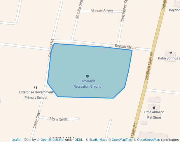 Esmeralda Recreation Ground in Cunupia | Map and Routes