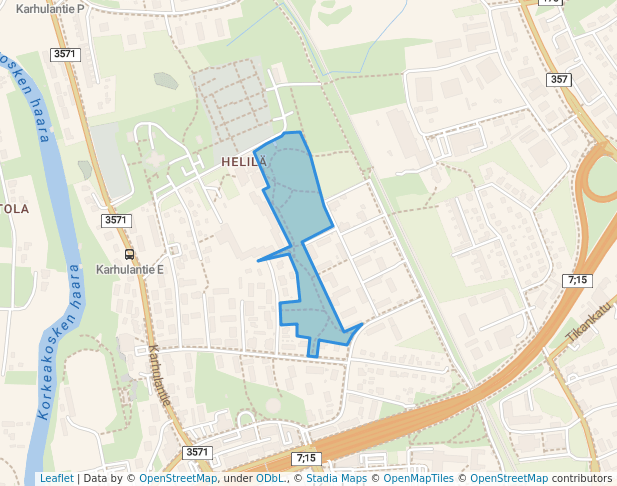 Helilän puisto in Kotka | Map and Routes