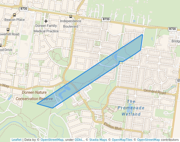 Fitzwilliam Drive Transmission Reserve in Doreen | Map and Routes