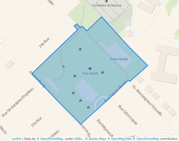 Parc Bardy in Québec | Map and Routes