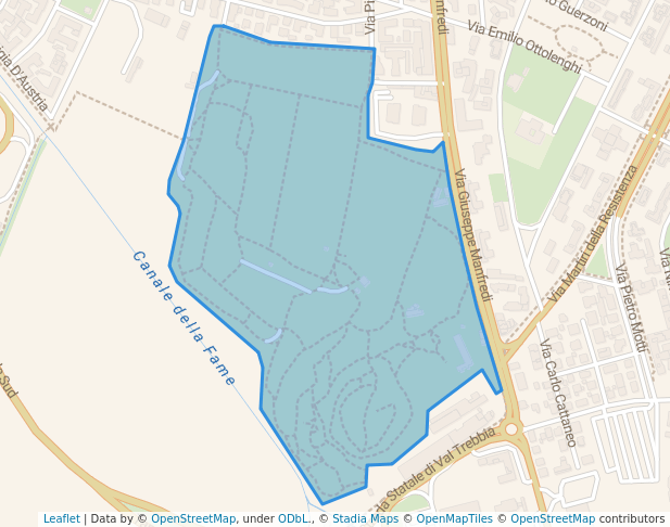 Parco Giovanni Paolo II - testimone di pace in Piacenza | Map and Routes