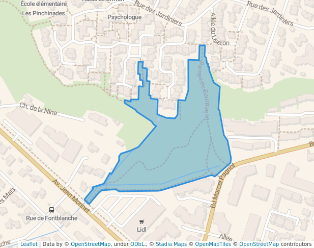 Parc Fernandel in Vitrolles | Map and Routes