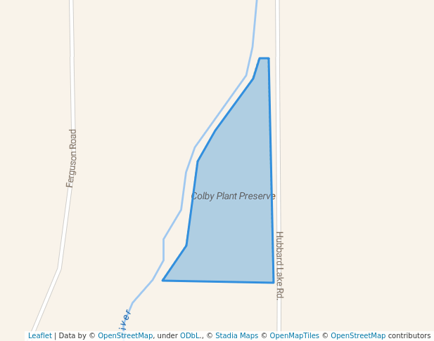 Colby Plant Preserve in Hubbard Lake | Map and Routes