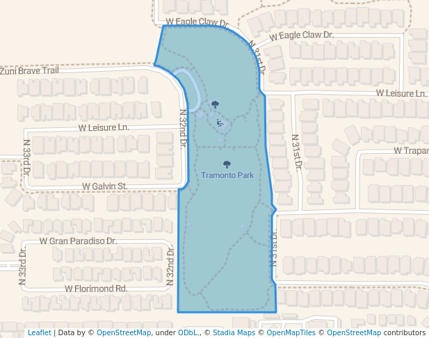 Tramonto Park in Phoenix | Map and Routes