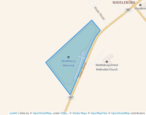 Middleburg Memorial in East Liberty | Map and Routes