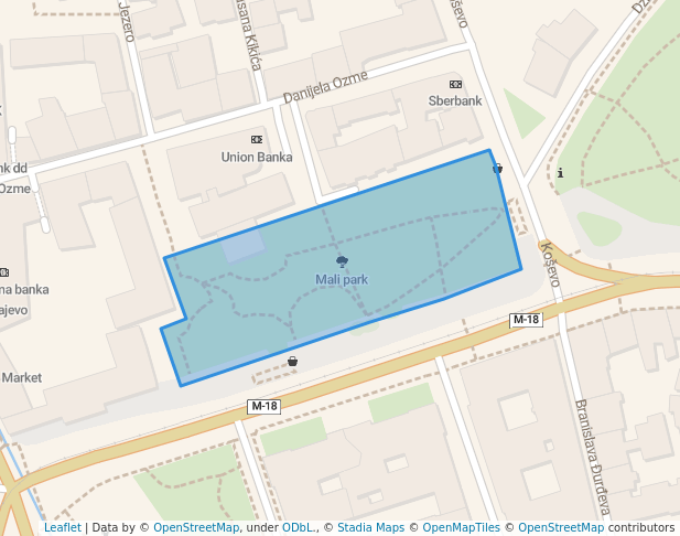 Mali park in Sarajevo | Map and Routes