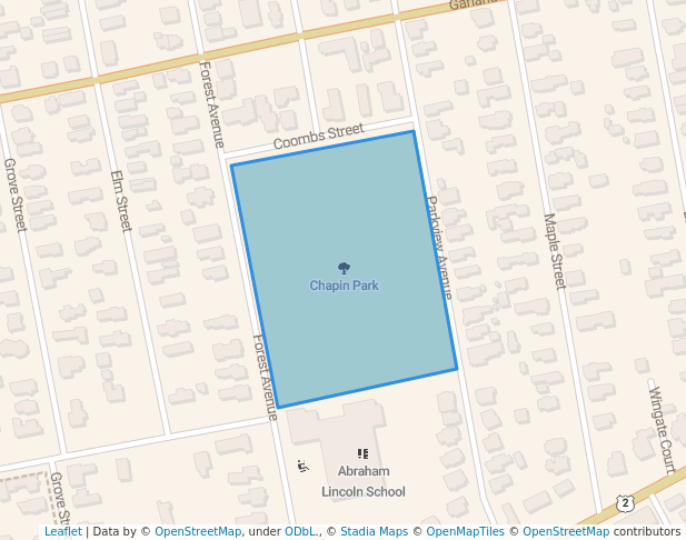 Chapin Park in Bangor | Map and Routes