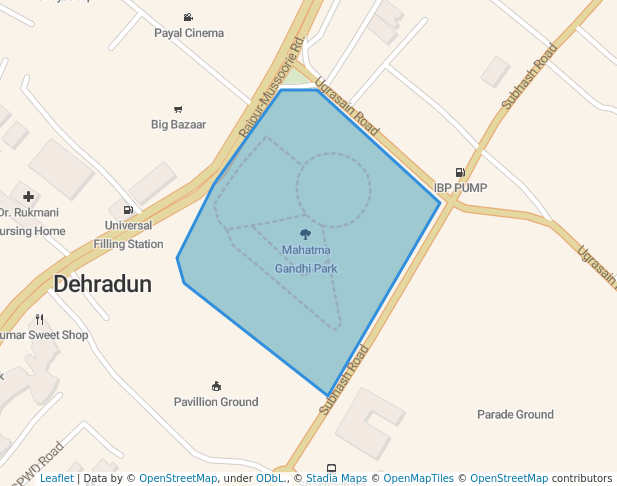 Mahatma Gandhi Park in Dehradun | Map and Routes