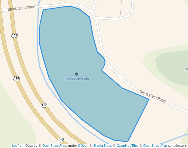 Black Gem Park in Belfry | Map and Routes