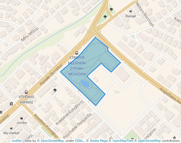 Πάρκο «Μαρία Κάλλας» (πρώην Ναυτικής Βάσης) in Vrilissia | Map and Routes