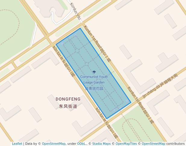 Communist Youth Leage Garden in Chang Chun Shi | Map and Routes