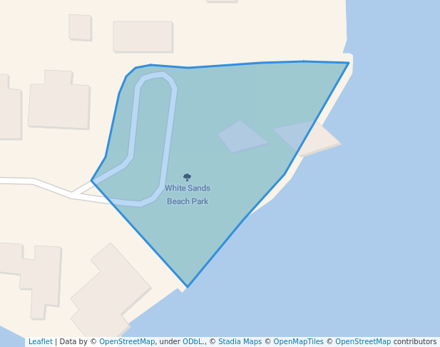 White Sands Beach Park in Tampa | Map and Routes