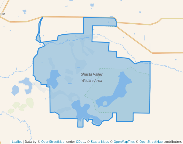 Shasta Valley Wildlife Area in Montague | Map and Routes
