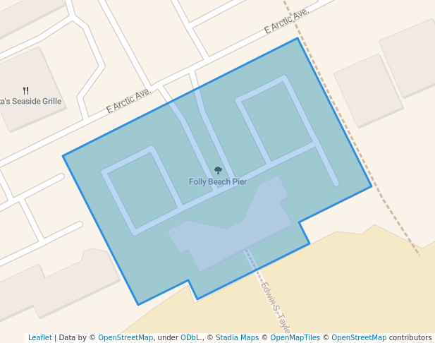 Folly Beach Pier in Folly Beach | Map and Routes