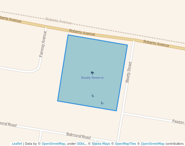 Beatty Reserve in Mortdale | Map and Routes