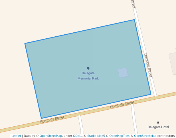 Delegate Memorial Park in Delegate | Map and Routes