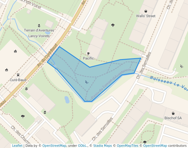 Parc du Voiret in Lancy | Map and Routes