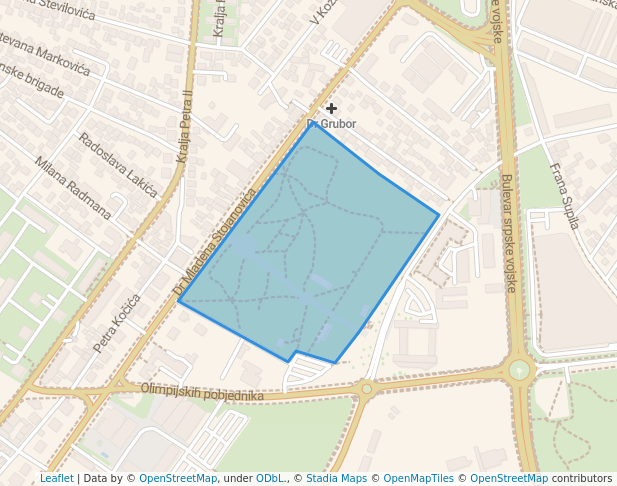 Park Mladen Stojanović in Banja Luka | Map and Routes