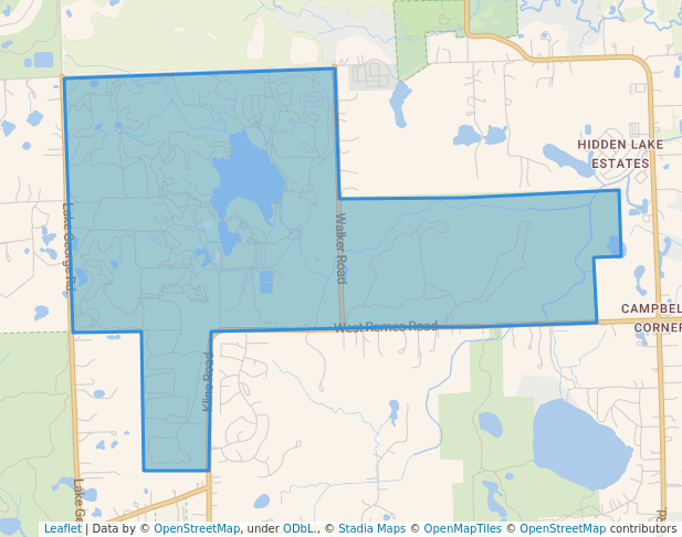 Addison Oaks County Park in Lakeville | Map and Routes