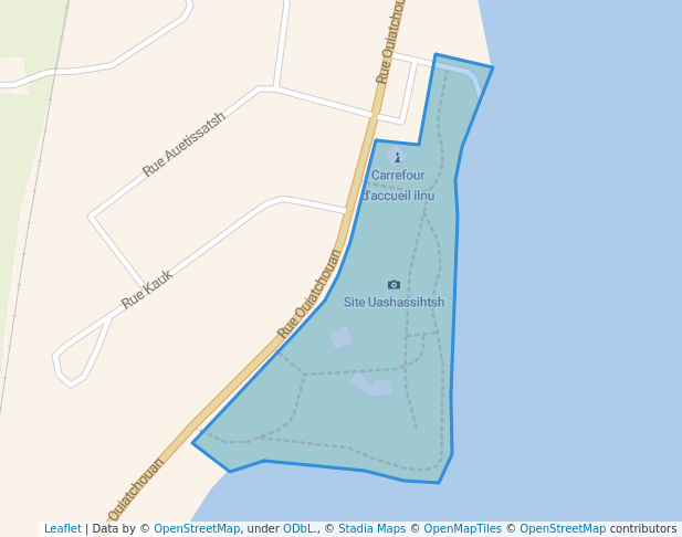 Site Uashassihtsh in Mashteuiatsh | Map and Routes