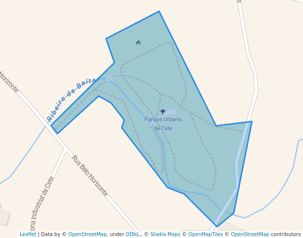 Parque Urbano de Cete in Cete | Map and Routes
