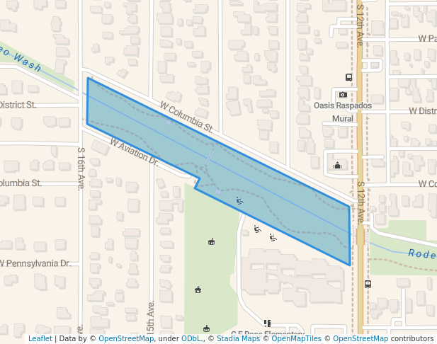 Rodeo Wash Greenway in Tucson | Map and Routes