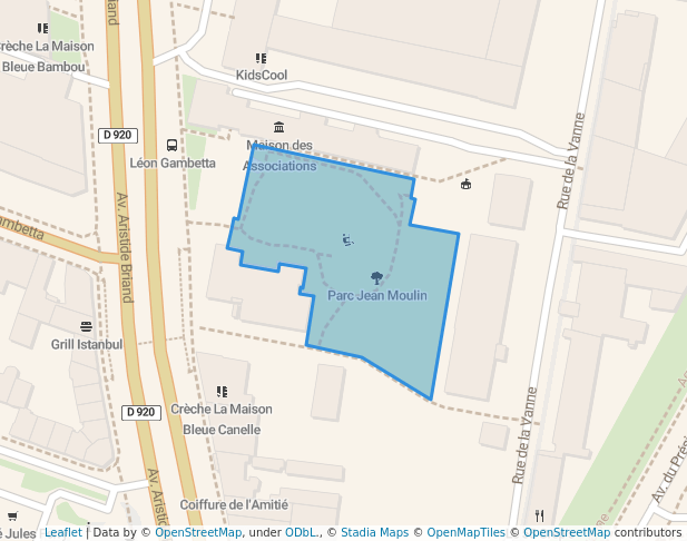 Parc Jean Moulin in Montrouge | Map and Routes