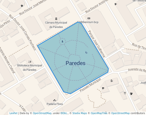 Parque José Guilherme in Paredes | Map and Routes