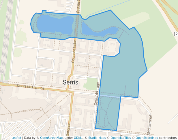 Parc du Centre Urbain du Val d'Europe in Serris | Map and Routes