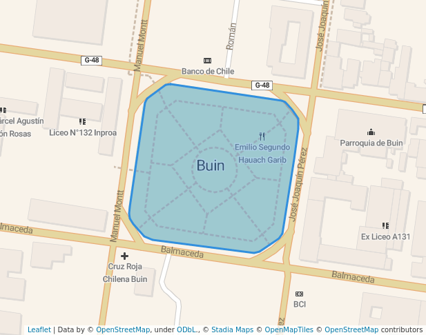 Plaza de Armas de Buin in Buin | Map and Routes