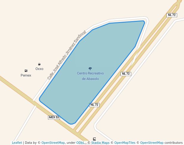 Centro Recreativo de Abasolo in Alberto Villarreal | Map and Routes