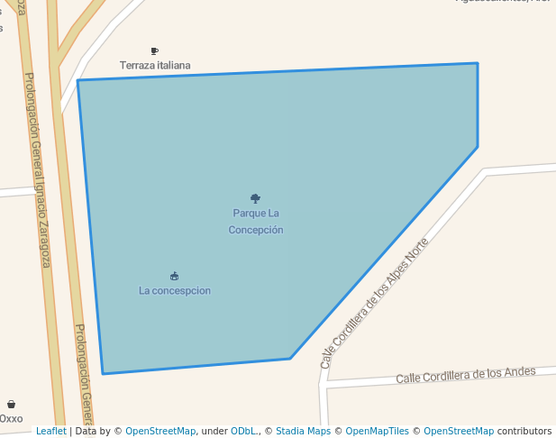 Parque La Concepción in Aguascalientes | Map and Routes