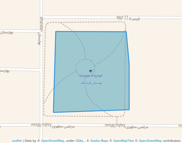 بوستان شهرباف in Shushtar | Map and Routes