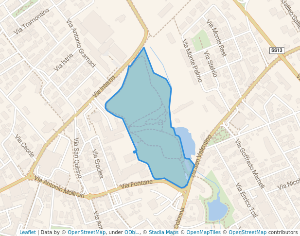 Parco San Valentino in Pordenone | Map and Routes
