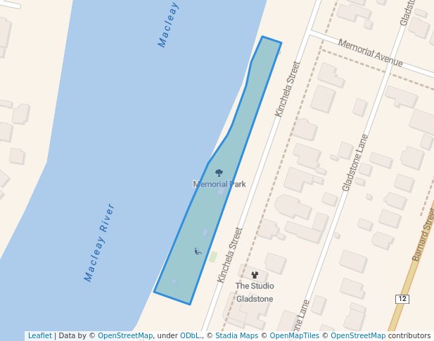 Memorial Park in Gladstone | Map and Routes