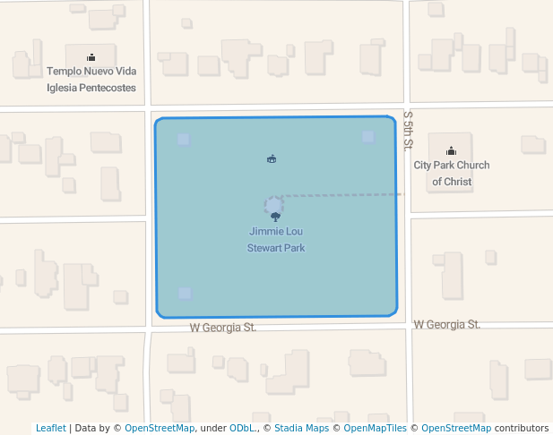 Jimmie Lou Stewart Park in Floydada | Map and Routes